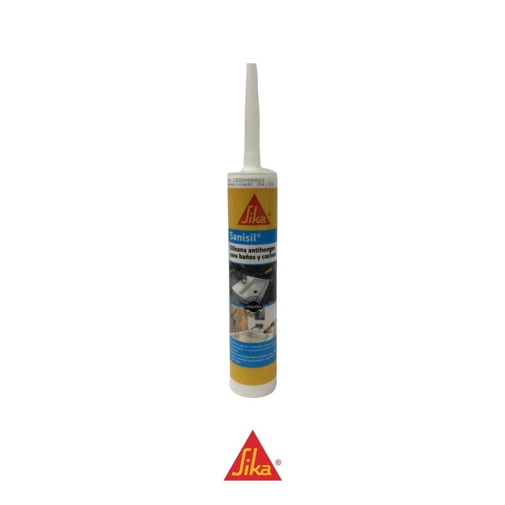 Sellador silicona acÉtica sanisil transparente sanitaria 280 ml sika | HOPSA Tienda Online