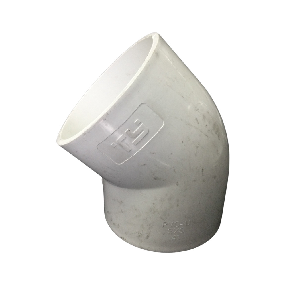 Codo 45° pvc 100mm-4 pulgadas presion sch-40 c/c | HOPSA Tienda Online