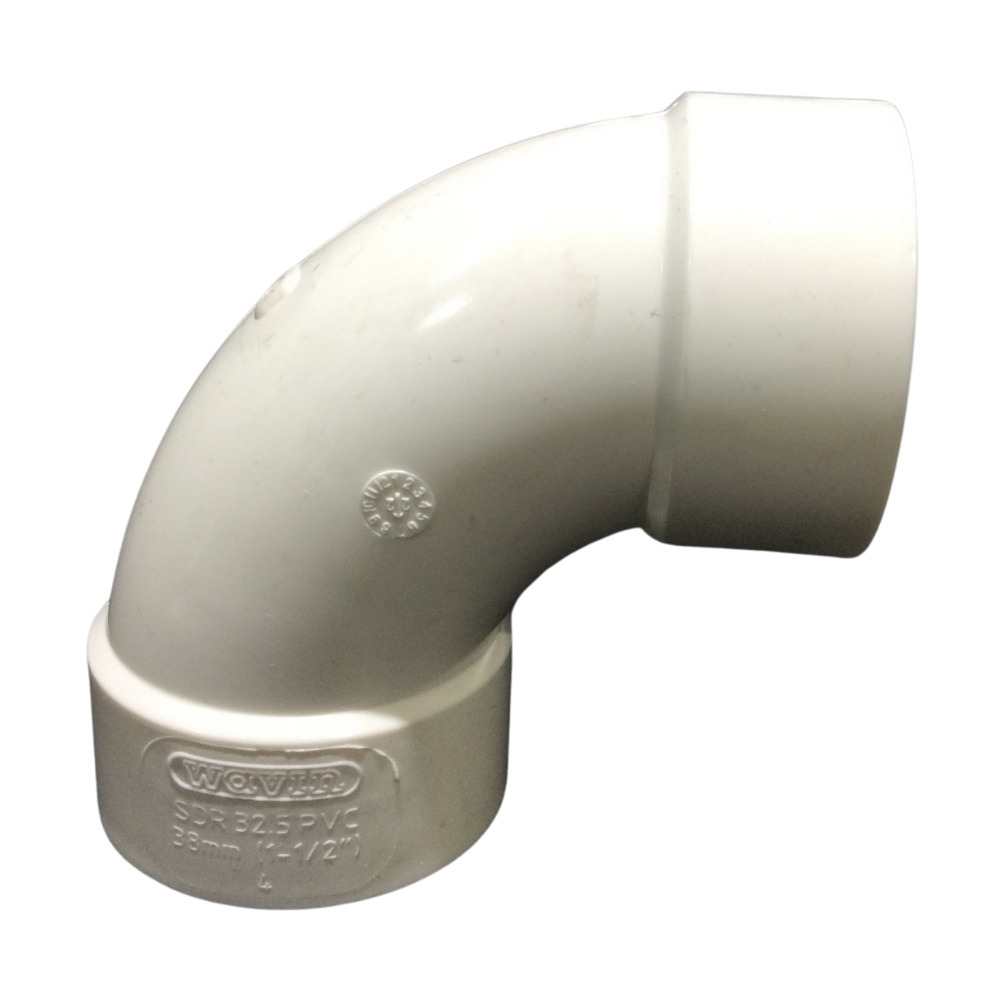 Codo 90° pvc dwv 38mm-1-1/2 pulgadas sanitario liviano c/c | HOPSA ...