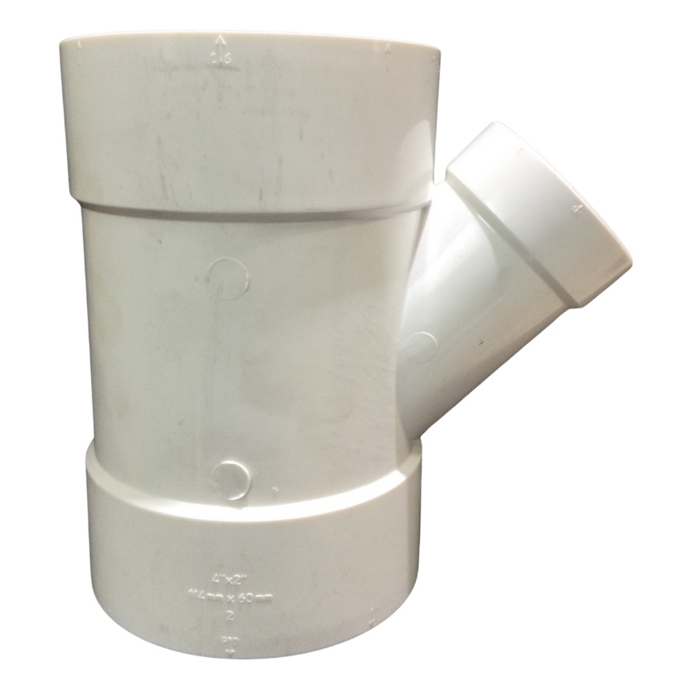 Yee reduccion pvc dwv 100x50mm-4x2 pulgadas sanitario liviano | HOPSA Tienda Online