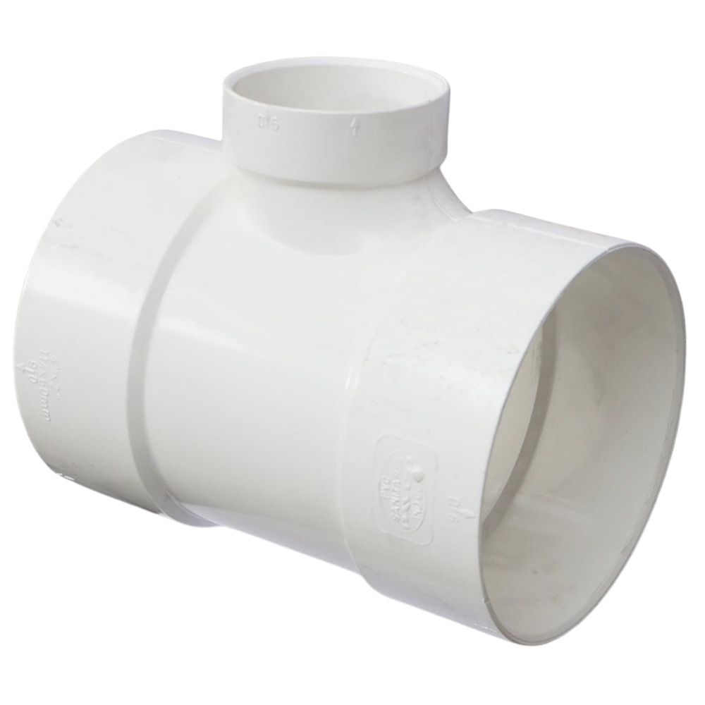Tee reduccion pvc dwv 4 pulgadasx2 pulgadas sanitario liviano c/c | HOPSA Tienda Online