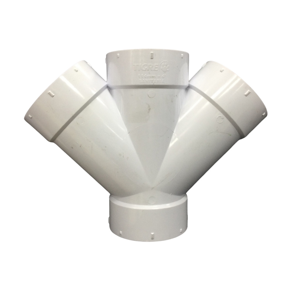 Yee doble pvc 100mm-4 pulgadas sanitario liviano | HOPSA Tienda Online