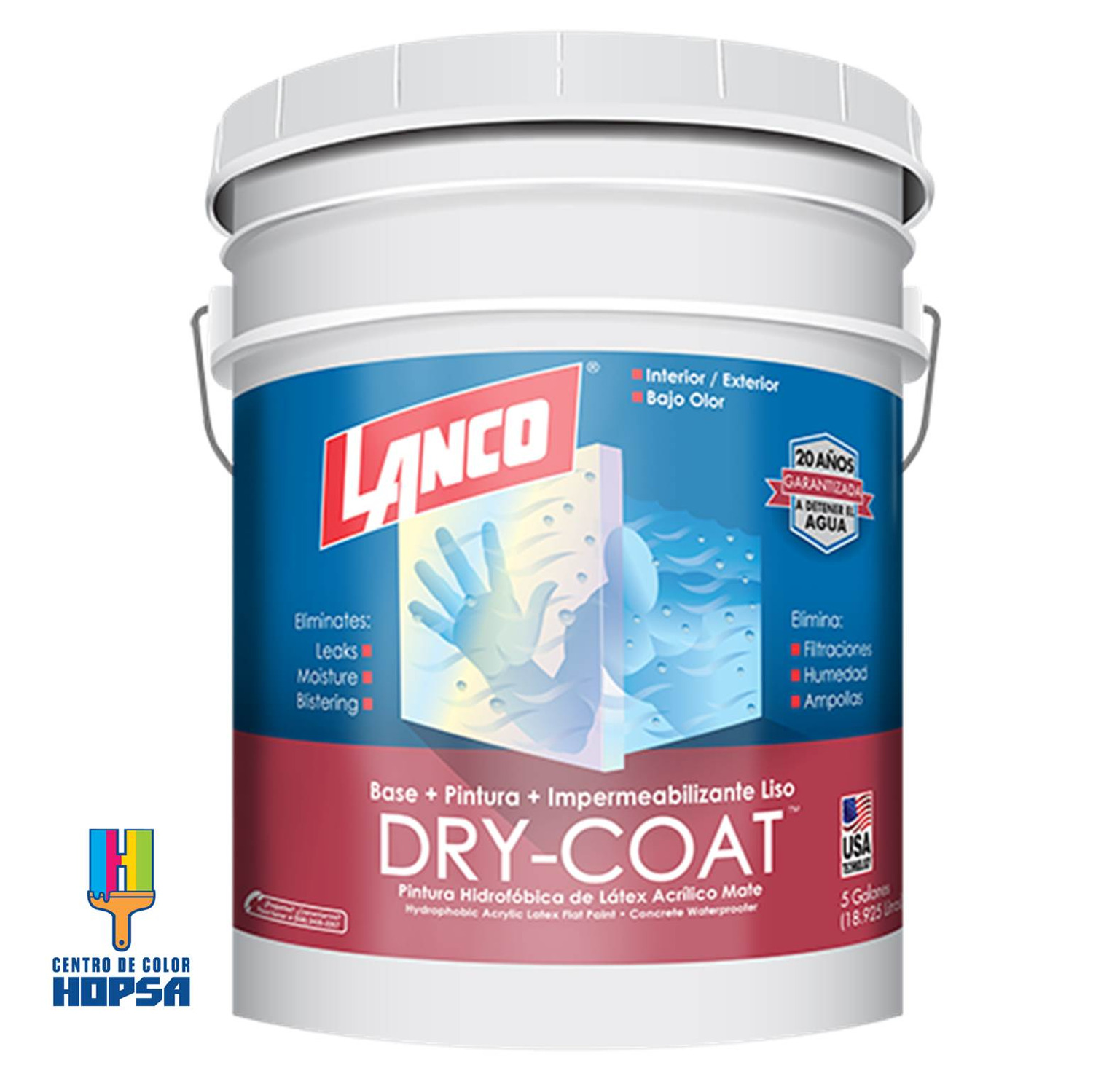 Pintura dry coat deep 5 galones dc478-2 lanco | HOPSA Tienda Online