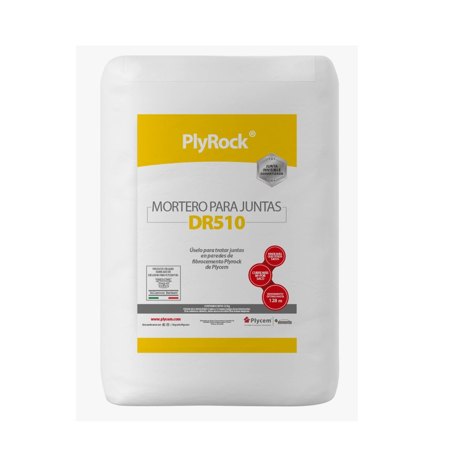 Mortero plyrock para juntas dr 510 22 o 25 kilogramos plycem (983222 ...