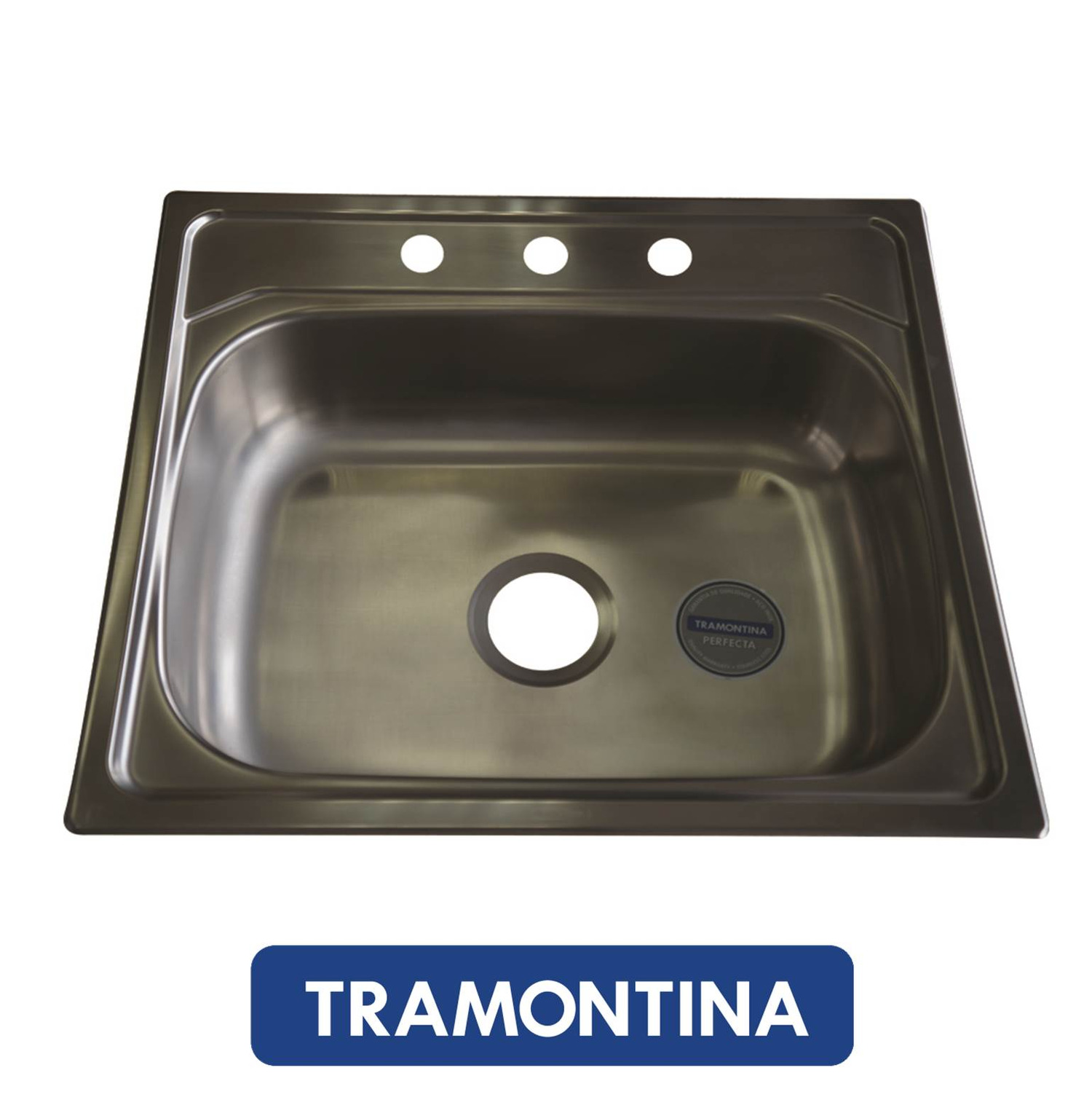 Fregador de empotrar sencillo 25 x 22 in tramontina | HOPSA Tienda Online