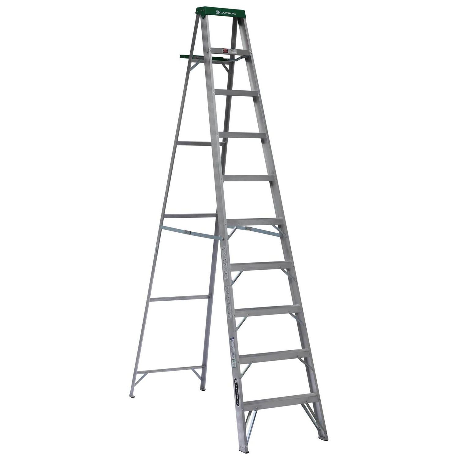 Escalera de tijera 10 pies 224 libras aluminio 728-10n/c-2213-10 cuprum ...