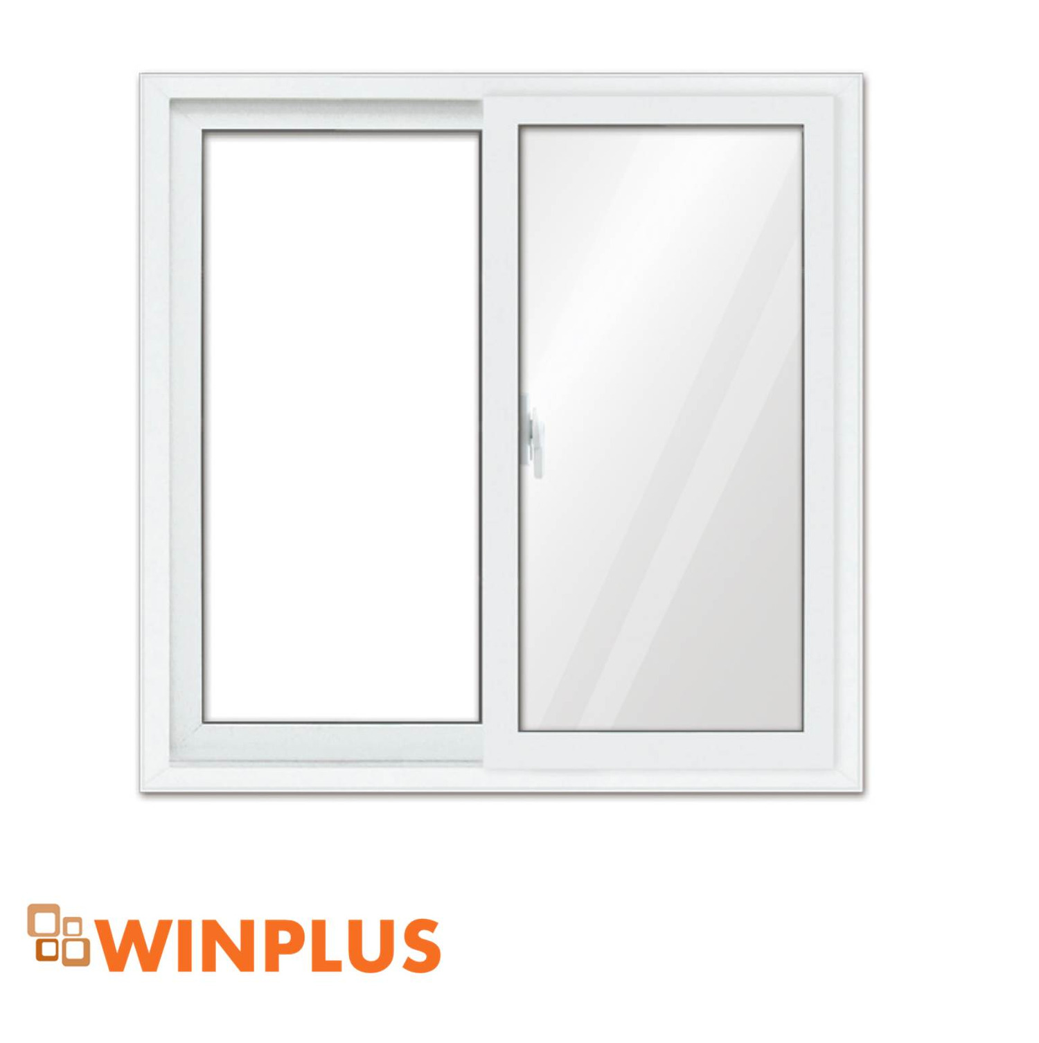Ventana de upvc sin reticula 0.90m x 0.90m winplus | HOPSA Tienda Online