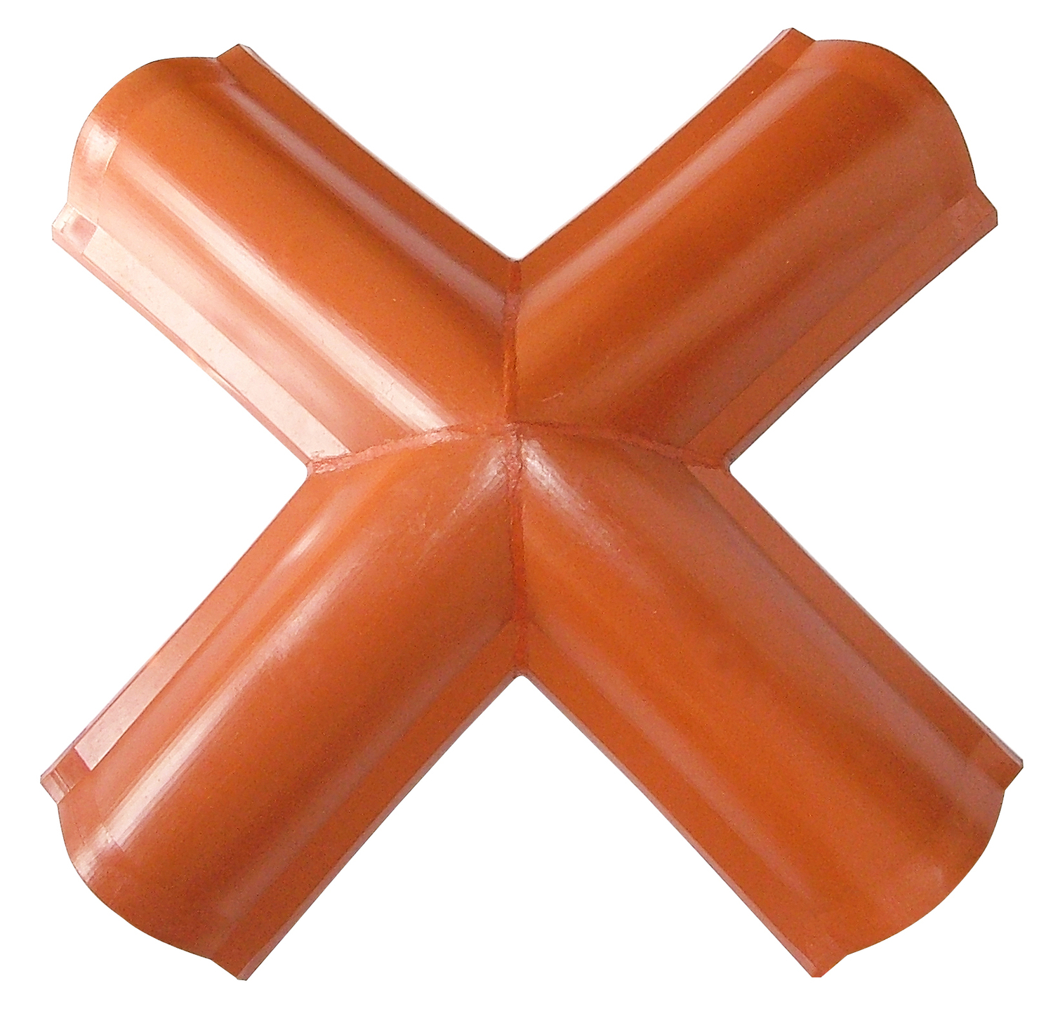 Cumbrera plastica 4 aguas acabado arcilla teja real | HOPSA Tienda Online