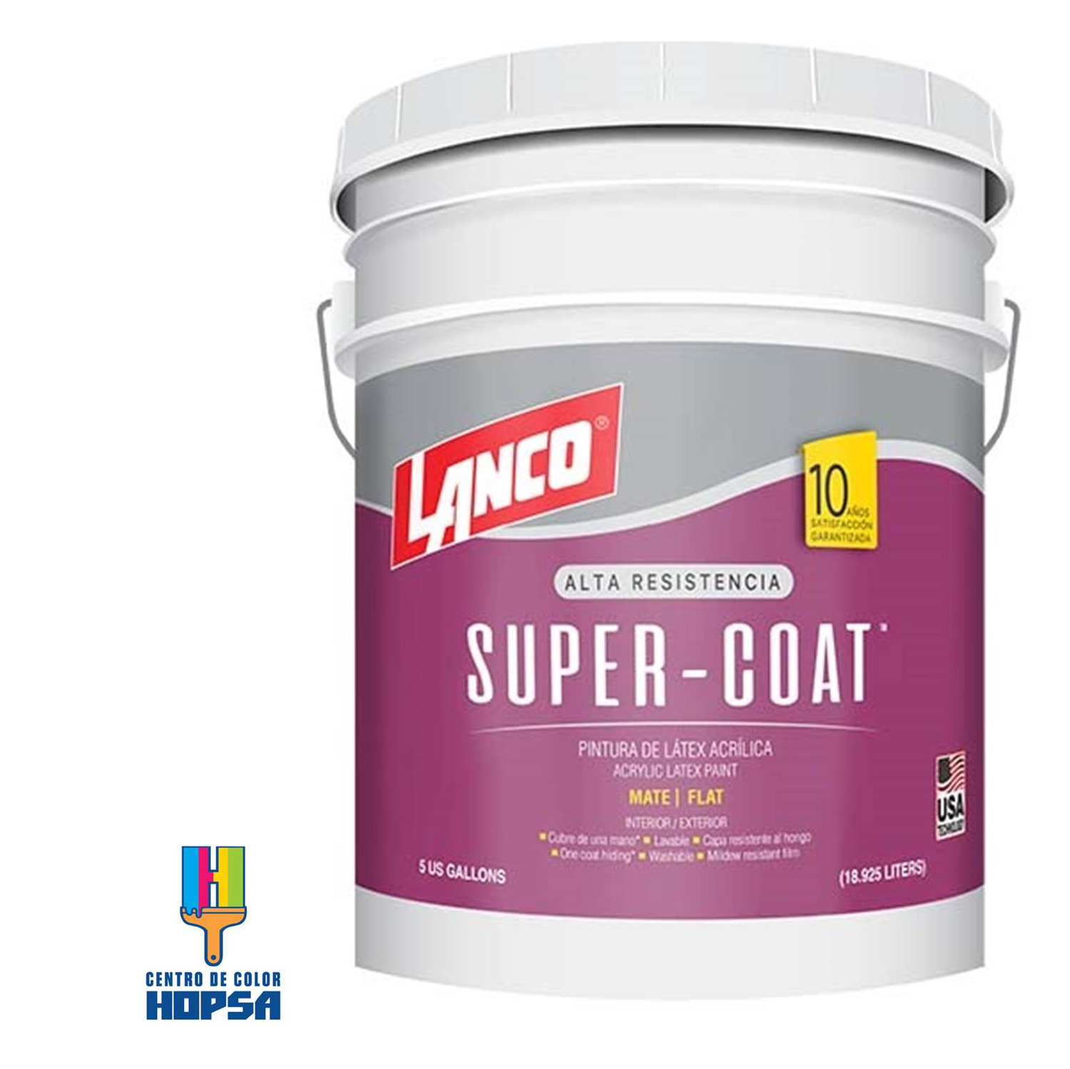 Pintura super coat mate tint 5 galones sc689-2 lanco | HOPSA Tienda Online
