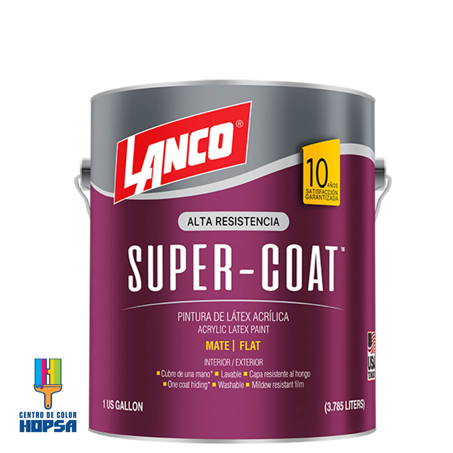 Pintura super coat mate blanco galon sc687-4 lanco | HOPSA Tienda Online