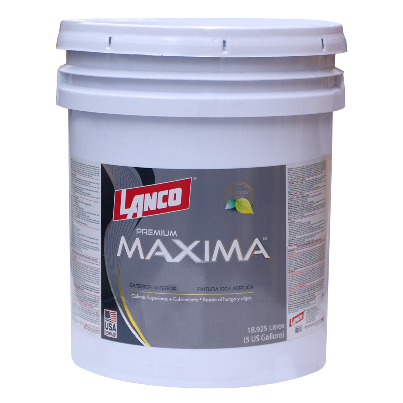 Pintura maxima premium accent satin 5 galones ma764-2 lanco | HOPSA ...