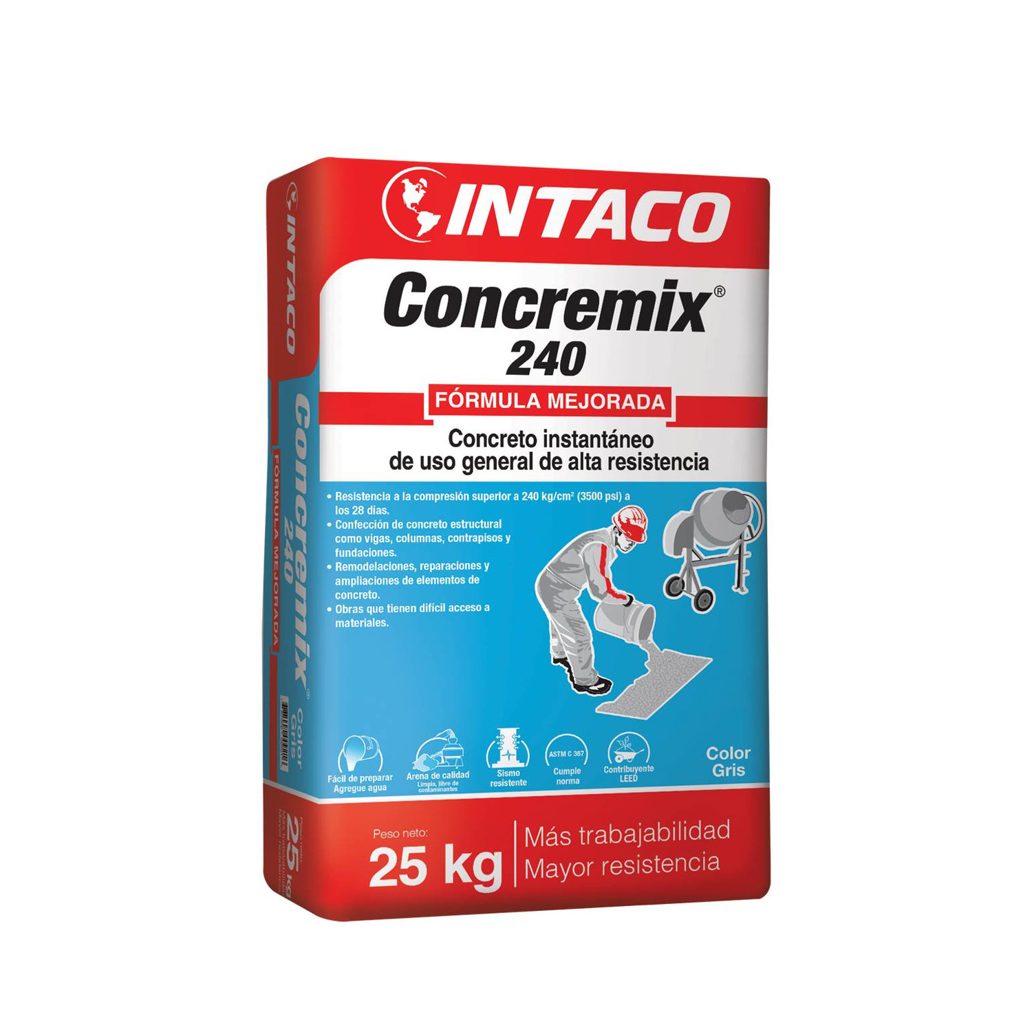 Concremix 3500 40 kilogramos intaco | HOPSA Tienda Online