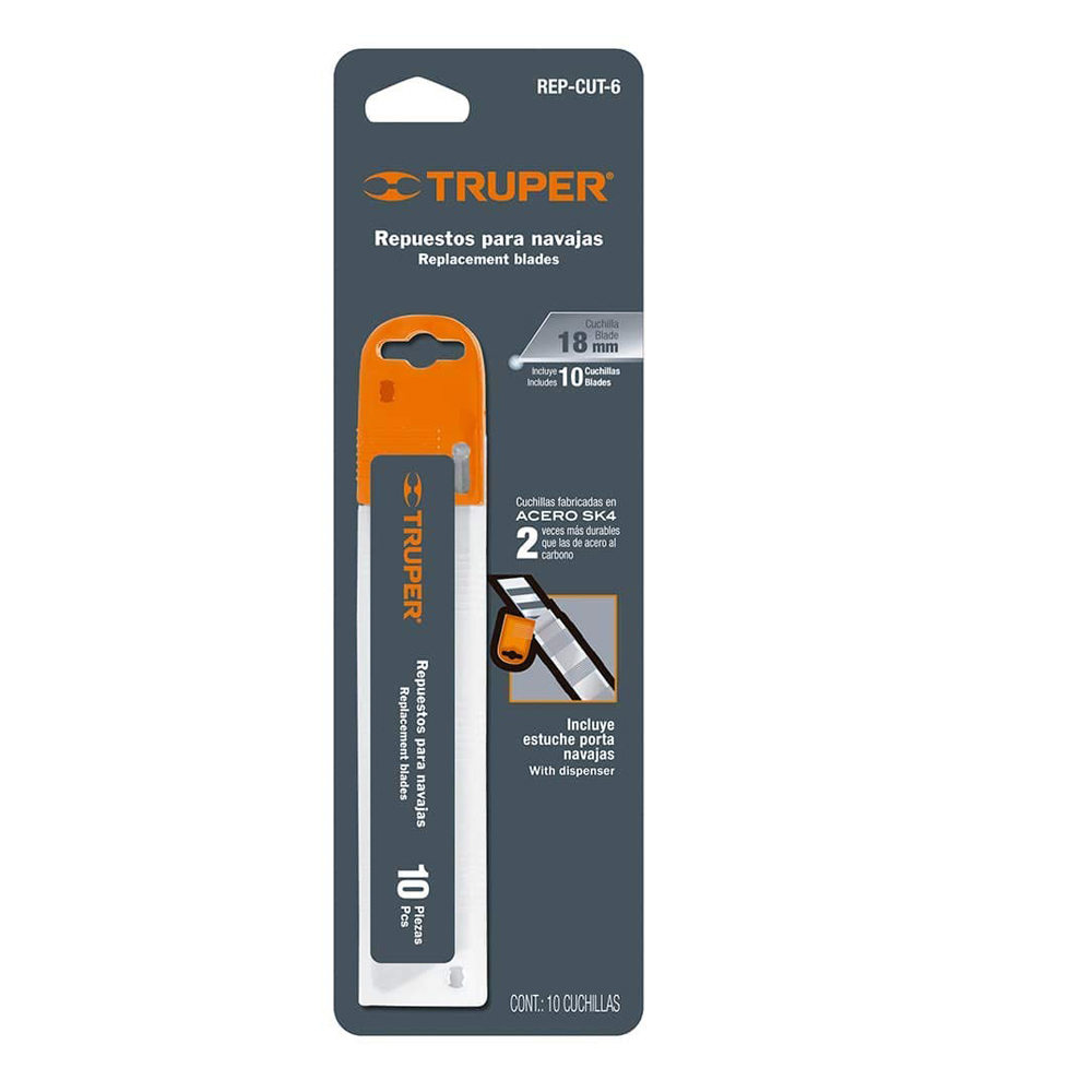 Cuchillas de repuesto para exacto grande 18mm 10 unidades | HOPSA ...
