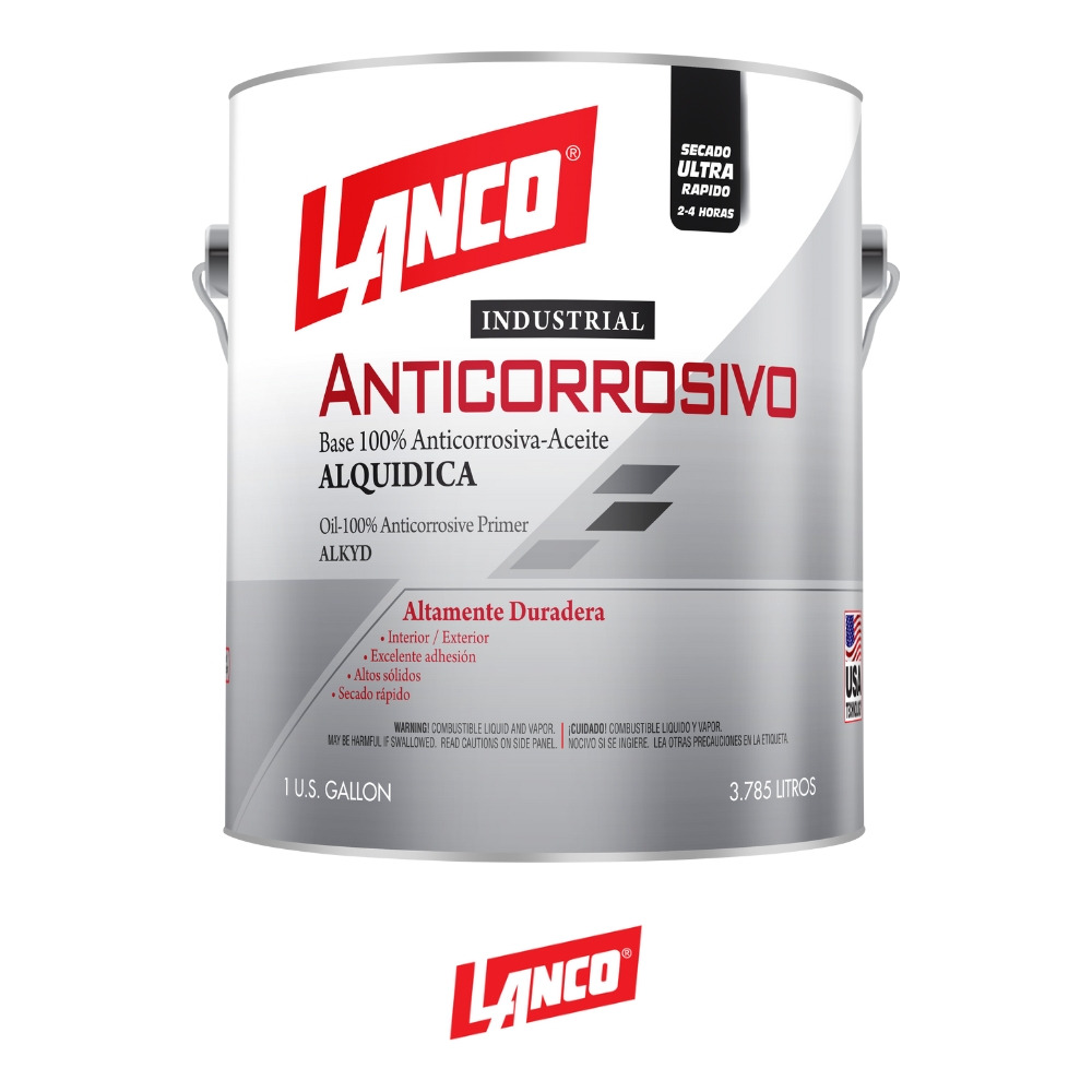 Pintura anticorrosivo industrial negro galon ac3435-4 lanco | HOPSA ...