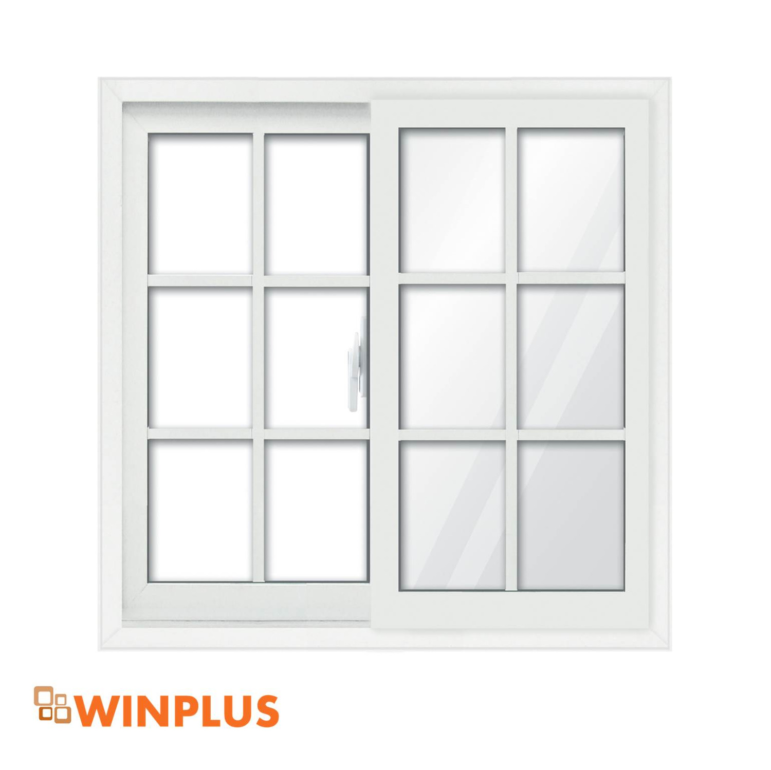 Ventana de upvc francesa 0.90m x 0.90m winplus | HOPSA Tienda Online