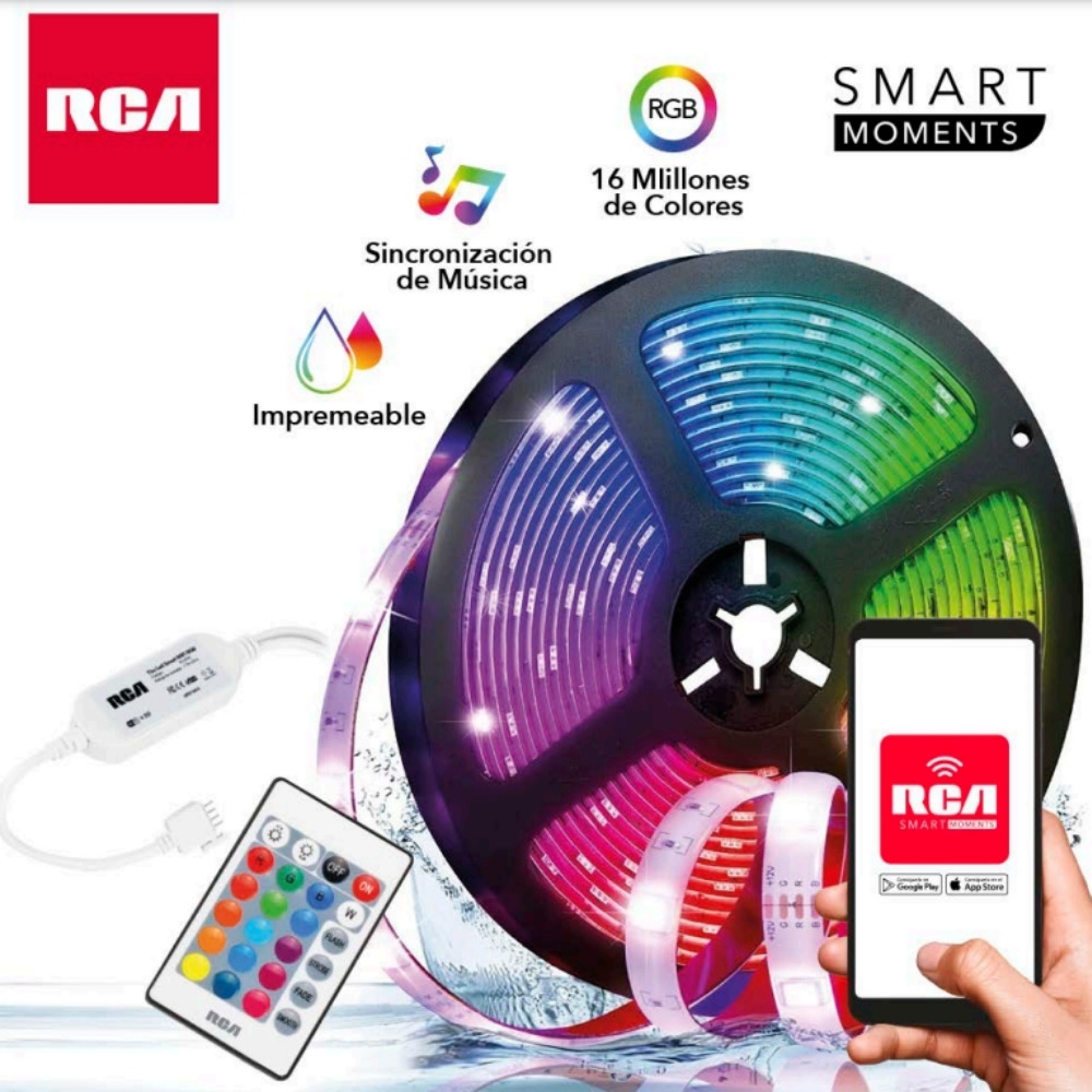 Tira led rollo 5m rgb 60led/m 110v (rltira5mrgb) | HOPSA Tienda Online