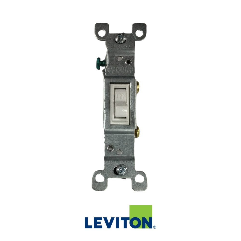Interruptor sencillo 15a/120v blanco leviton | HOPSA Tienda Online