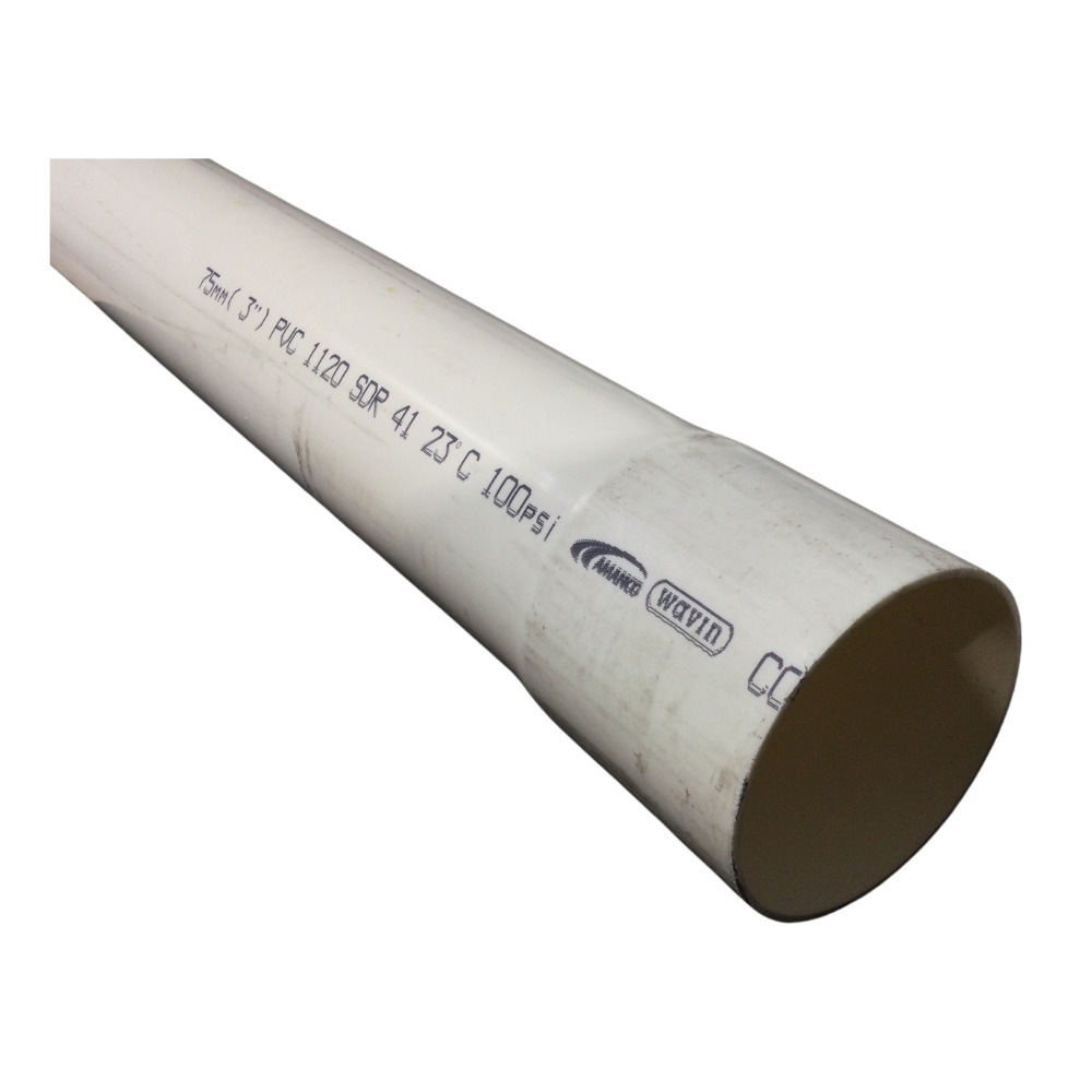 Tubo pvc sanitario 75mm-3 pulgadasx20' sdr41 c/c | HOPSA Tienda Online