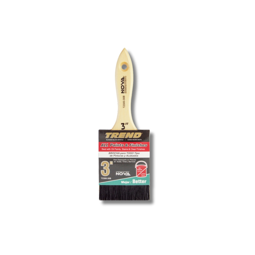 Brocha nova trend t2 all paints cerda negra 3 pulgadas t2300-30b ...