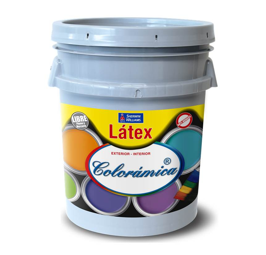 Pintura coloramica latex / mate blanco hueso 5 gl y81wsa2-5 sherwin ...