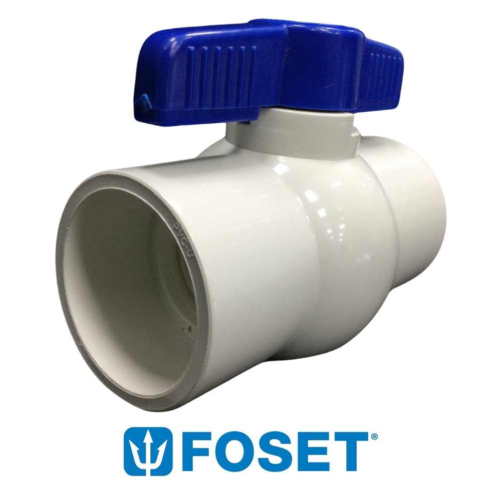 Llave de paso pvc lisa foset pulgadas 2 pulgadas | HOPSA Tienda Online