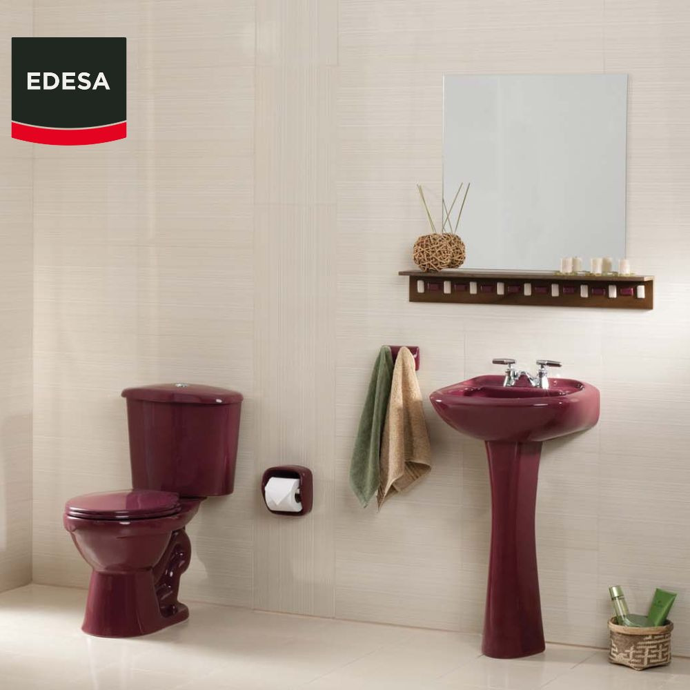 Inodoro dos piezas redondo color cherry evolution edesa | HOPSA Tienda ...