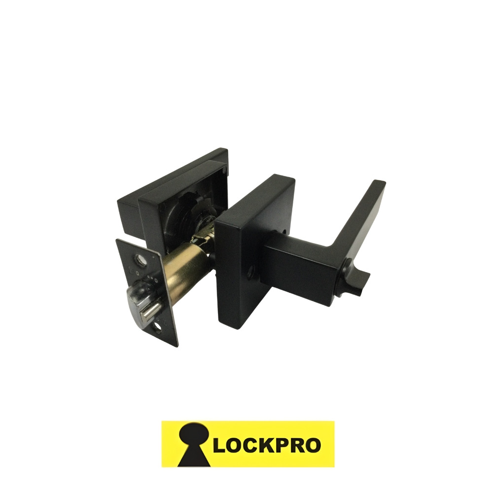 Cerradura de manija de entrada negro mate 9807 lockpro | HOPSA Tienda ...