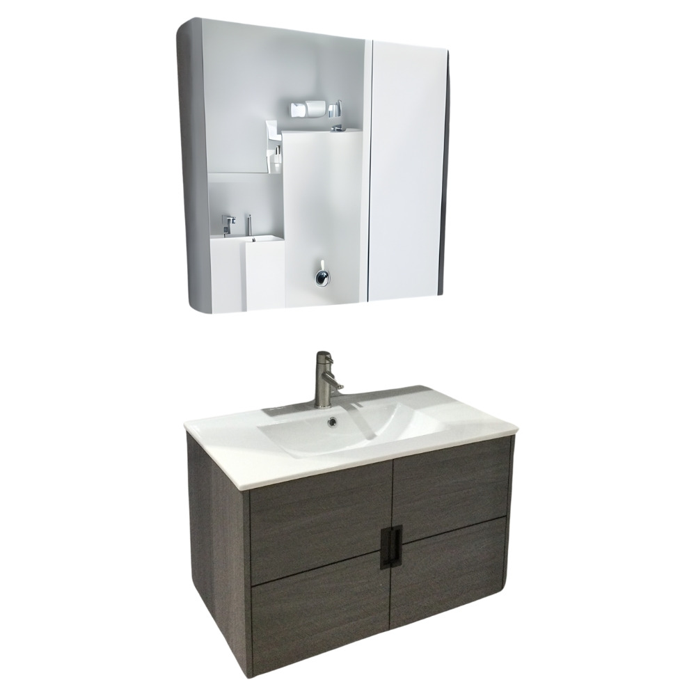 Mueble de baño de pvc con lavamano y griferia diamond 0.8x0.465x0.5 m ...
