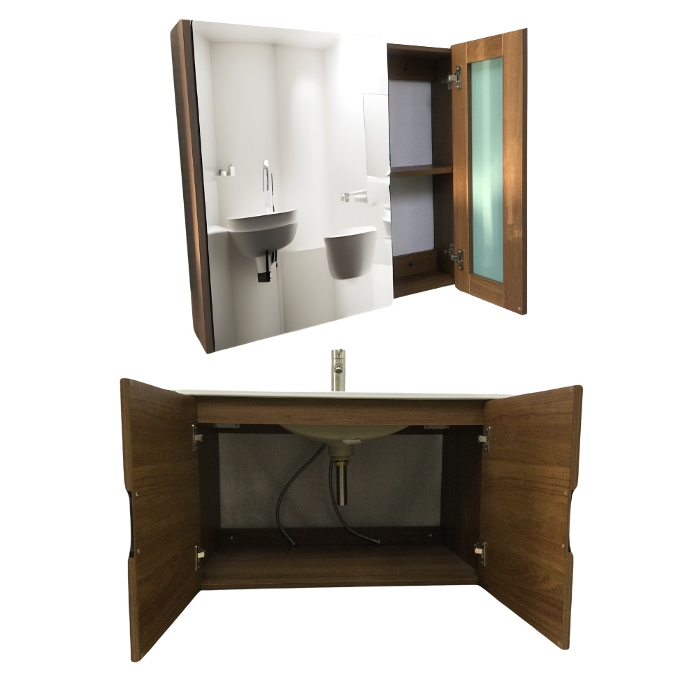 Mueble de baño de pvc con lavamano y griferia diamond 0.8x0.465x0.5 m ...