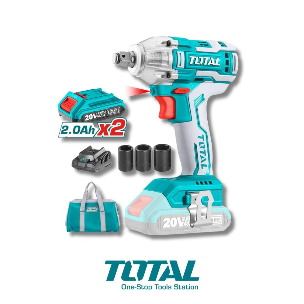 Llave impacto inalÁmbrica total dado cuadrado 1/2 pulgadas 20v ...