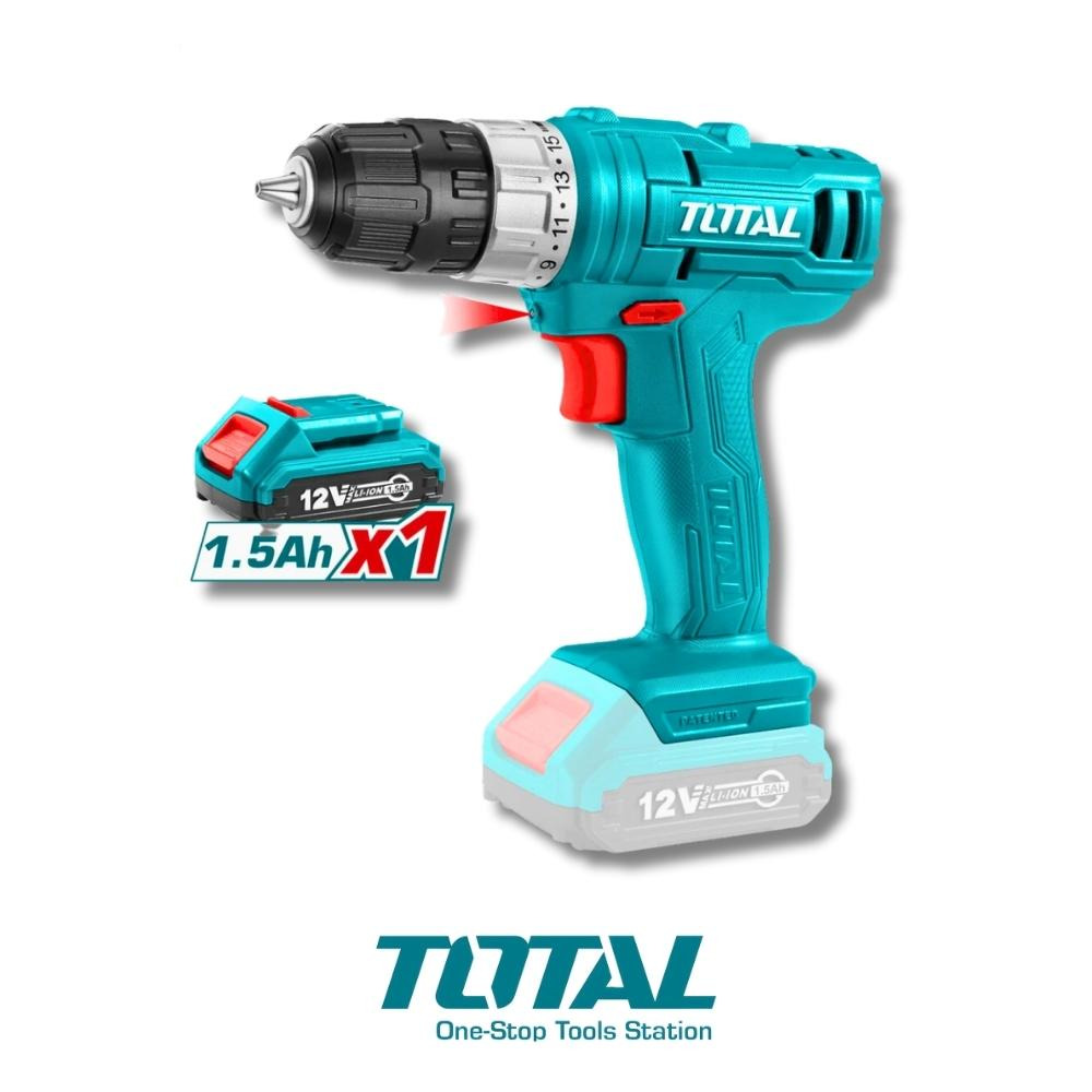 Taladro inalambrico 12v 3/8 pulgadas total utdli1211 | HOPSA Tienda Online