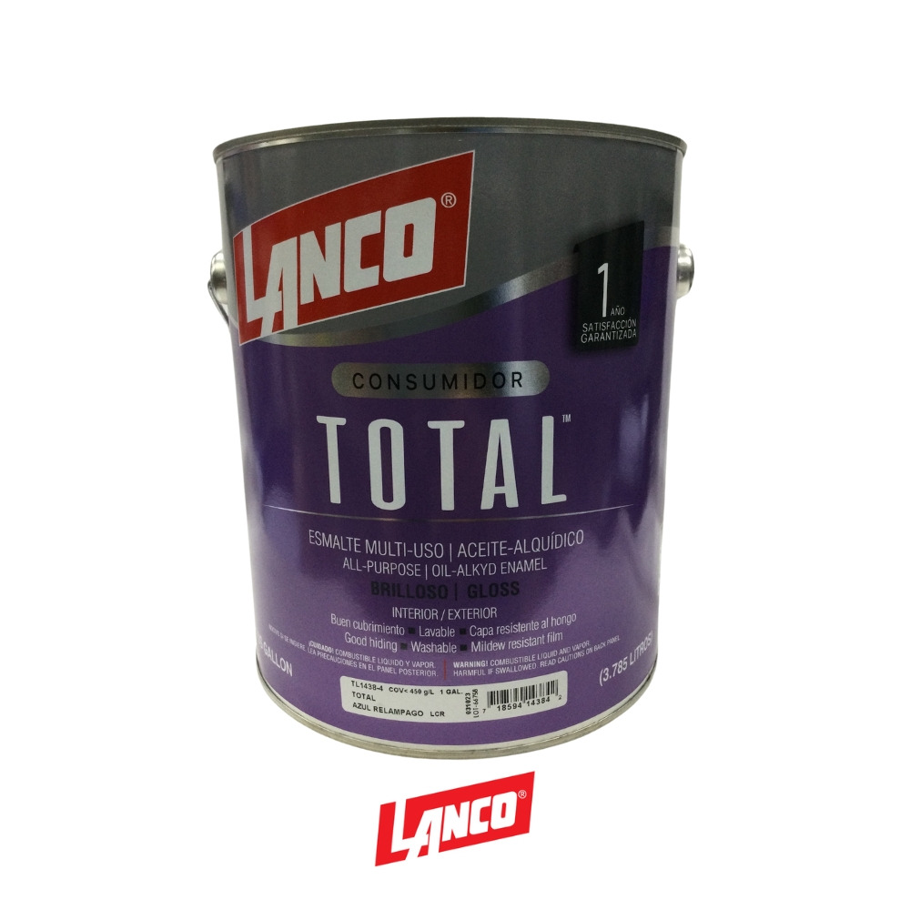 Pintura esmalte brillante total aceite blue thunder gln tl1438-4 lanco ...