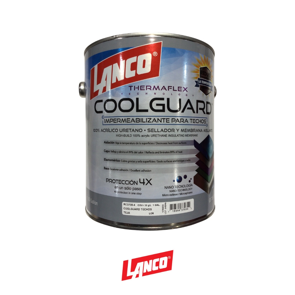 Impermeabilizante coolguard techos rojo teja gl rc3708-4 lanco | HOPSA Tienda Online