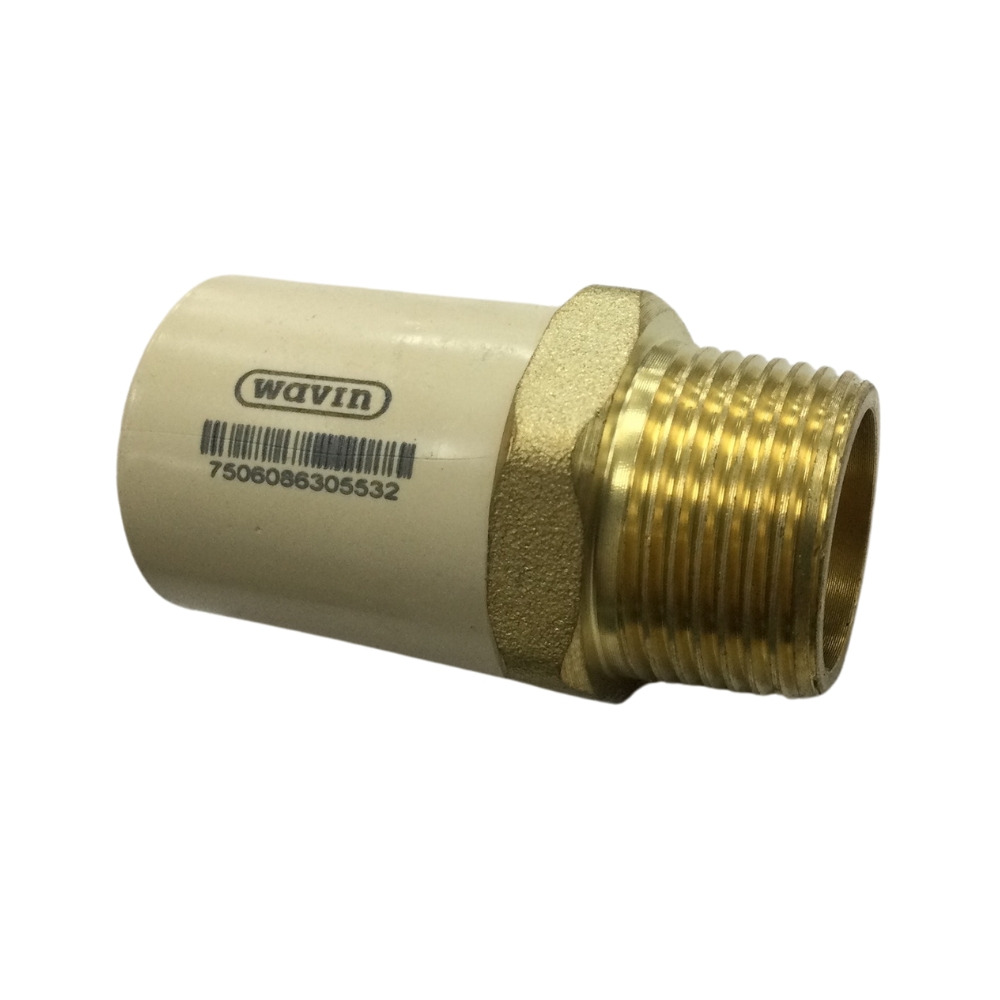 Adaptador macho cpvc cts rosca metal 3/4 pulgadas | HOPSA Tienda Online