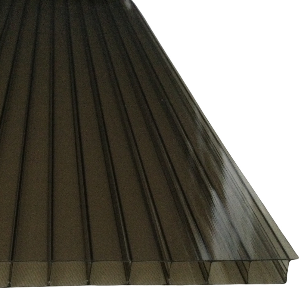 Lamina de policarbonato alveolar 4 pies x 12 pies x 10mm humo or ...