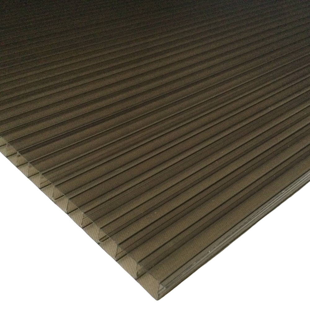 Lamina de policarbonato alveolar 4 pies x 12 pies x 10mm humo or ...