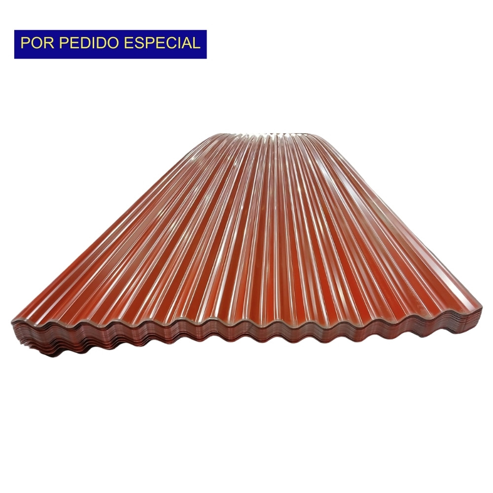 Lamina de zinc canal corriente 42 pulgadas x 26 pies roja calibre 26 ...