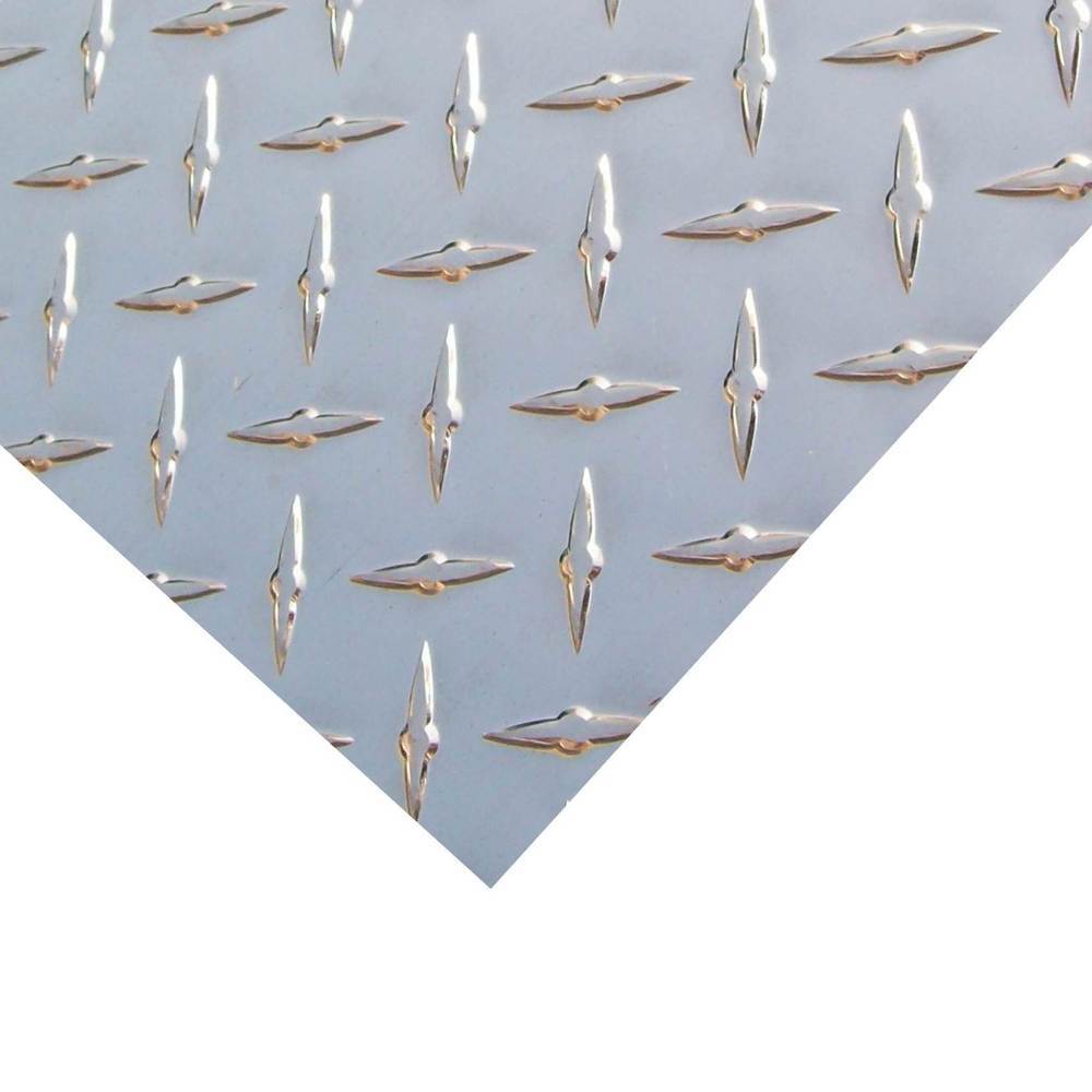 Lamina aluminio estriada punto diamante calibre 1/16 pulgada 4 pies x 8 ...
