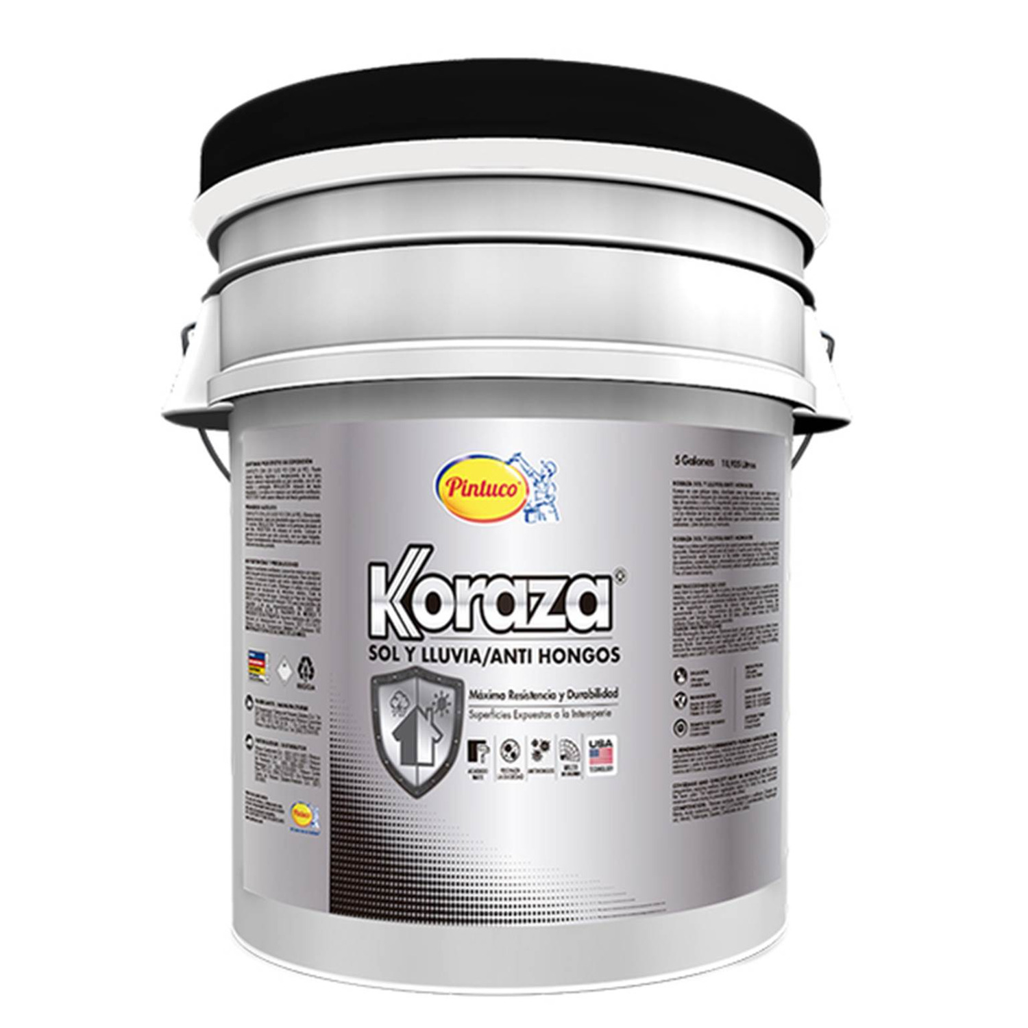 Pintura acrilica koraza sol y lluvia antihongos base intermedia 3587 ...