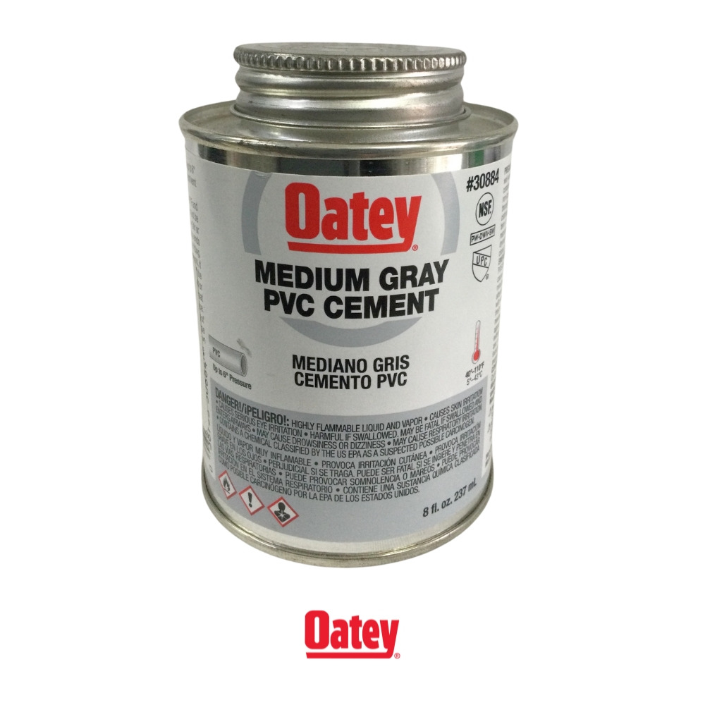 Pegamento para pvc gris 1/2 pinta (8 oz) oatey | HOPSA Tienda Online