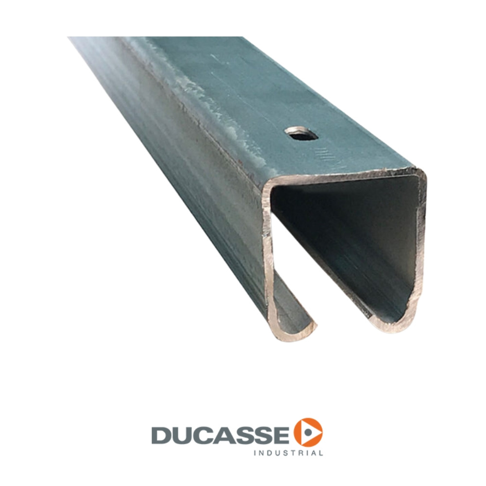 Riel u galvanizado para porton colgante 100 kg 3m para rodaja dn-80pl ...